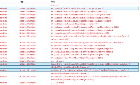 Android No Class Definition Found For Snapshotreadycallback Stack