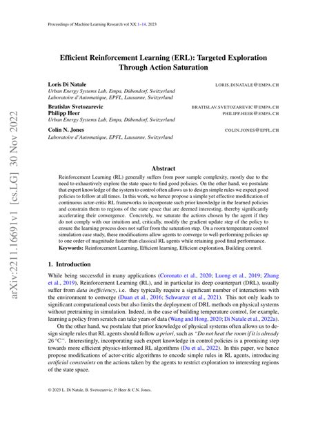pdf efficient reinforcement learning erl targeted exploration