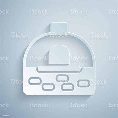 剪紙磚爐圖示隔離在灰色背景磚壁爐磚爐石爐圖示紙藝術風格向量向量圖形及更多住宅廚房圖片 住宅廚房 住宅建築 住宅房間 Istock