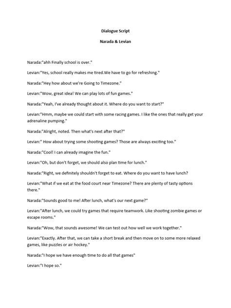 Dialogue Script Wps Office Pdf