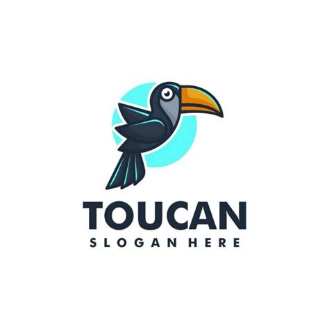 Vector Toucan Simple Mascot Logo Style Logo Template Modern Web Design