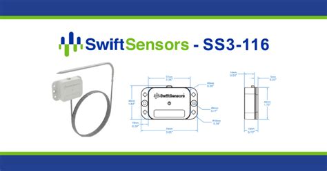 Ss3 116 Wireless High Temperature Sensor With Stainless Steel Cable And Probe Swift Sensors