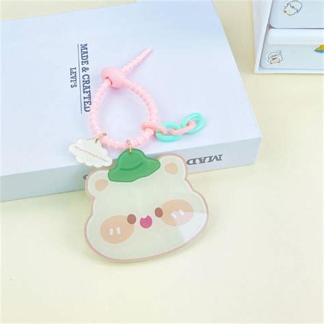 Wadees พวงกุญแจกระจกอะคริลิค รูปการ์ตูนหมี ดอกทิวลิป ขนาดเล็ก แบบพกพา อุปกรณ์เสริม Shopee Thailand