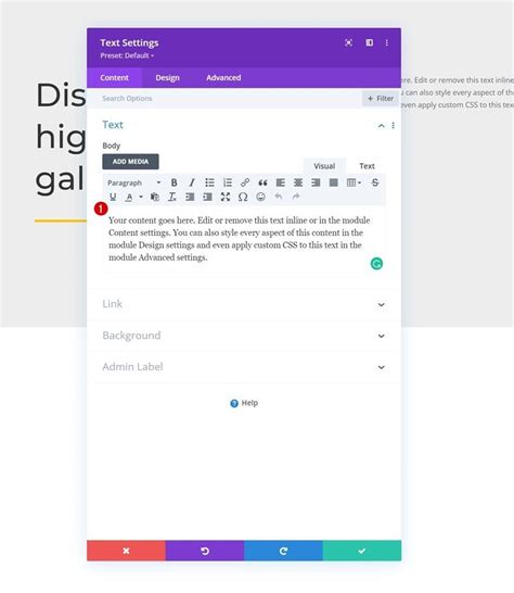 how to slide down reveal your gallery image s title and caption with divi