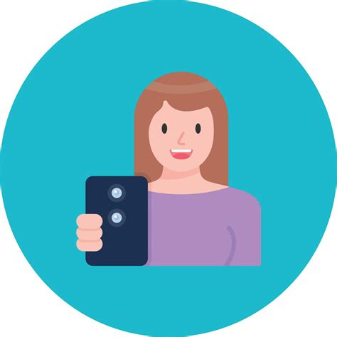 Woman Taking Selfie Vector Icon 31068421 Vector Art At Vecteezy