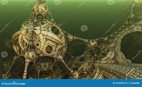 Gold Construction And Structures Abstract Metallic Fantastic Shapes Of