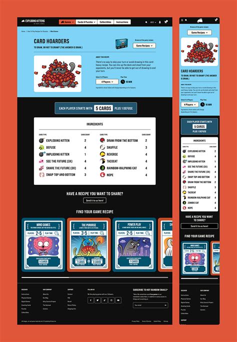 Exploding Kittens Recipe Page By Tj Hari On Dribbble