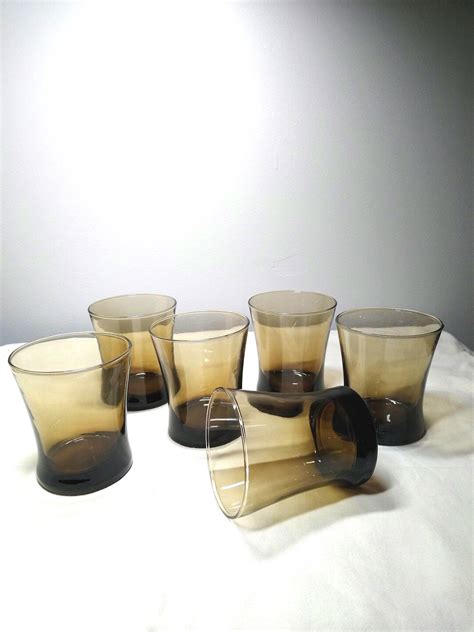 Anchor Hocking Linden Mocha Double Old Fashion Glasses Set Of 6 12