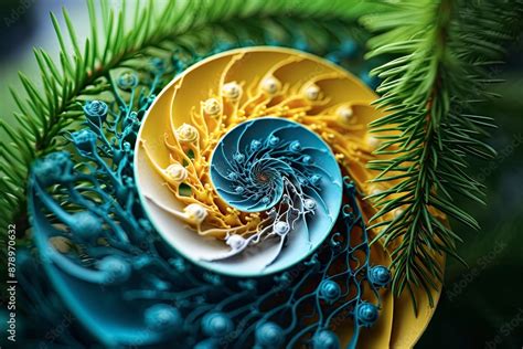 Fibonacci Spiral Background The Natural Harmony And Mathematical