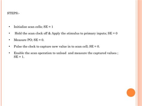 Scan Chain Operation Ppt
