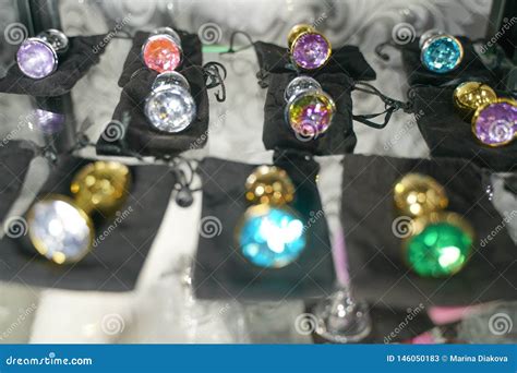 Objetos De Sexo Brillantes En Fondo Del Estudio Muchos Juguetes Imagen De Archivo Imagen De