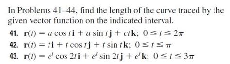 Solved In Problems Find The Length Of The Curve Chegg