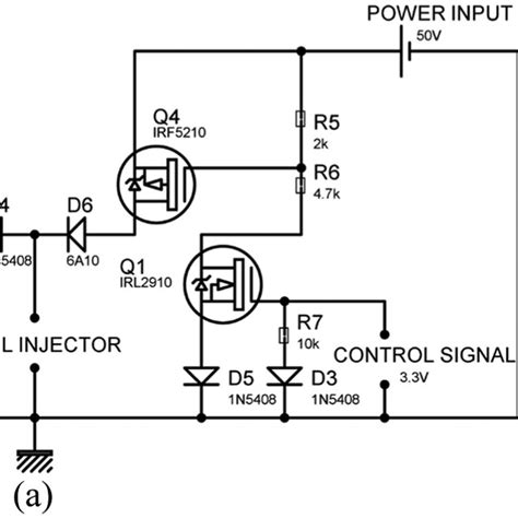 A Schematic Of Diesel Injector Driver Boards Circuit And B Download Scientific Diagram