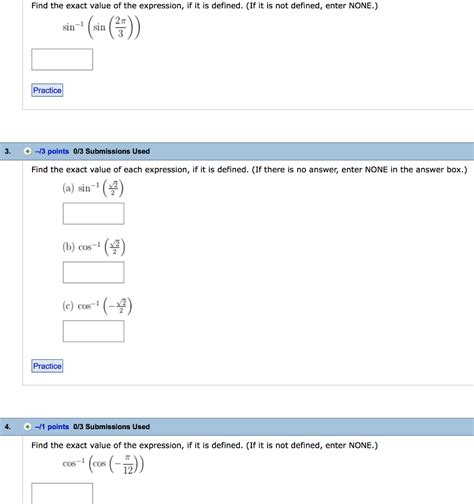 Solved Find The Exact Value Of The Expression If It Is