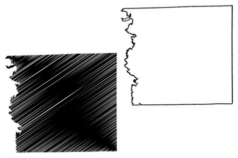 Schuyler County Missouri Illustration Vectorielle De Carte Croquis De