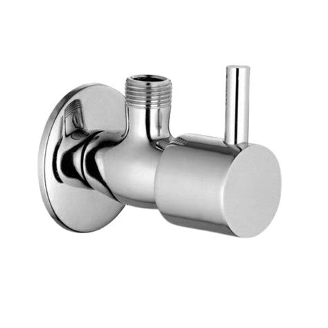 Silver 15mm Round Rust Proof Chrome Finish Stainless Steel Angle Cock