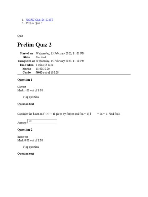 Ugrd Cs6105 2223t Prelim Quest 2 Pdf Function Mathematics Mathematical Concepts