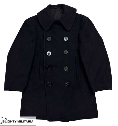 Original Ww2 Us Navy Ten Button Peacoat Size 36