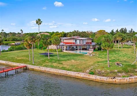 This Tampa Bay Home Sits On Its Own Two Acre Peninsula And Comes With