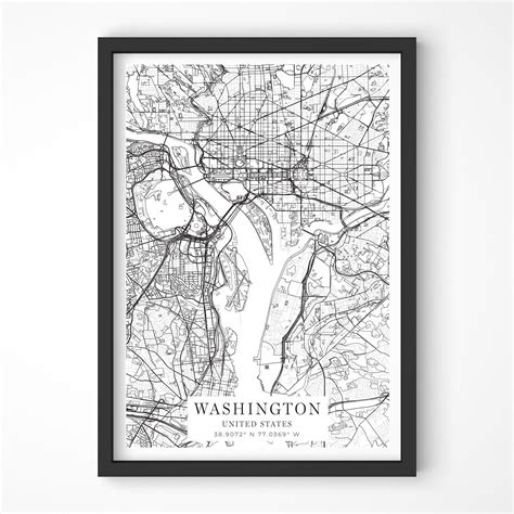 Any City Map Custom Map Custom Map Poster Any City Any Town