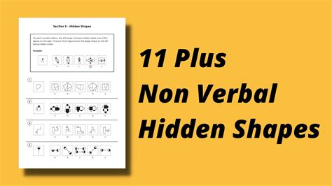 11 Plus Non Verbal Reasoning Hidden Shapes Mock Exam Walkthrough