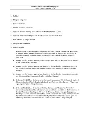 Fillable Online A 1 Roll Call A 2 Declaration Of Quorum A Fax Email Print PdfFiller