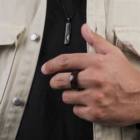 Binary Ring Corkblue Holzkern