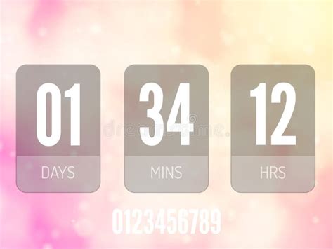 Transparent Glass Countdown Timer Isolated Vector Stock Vector Illustration Of Panel