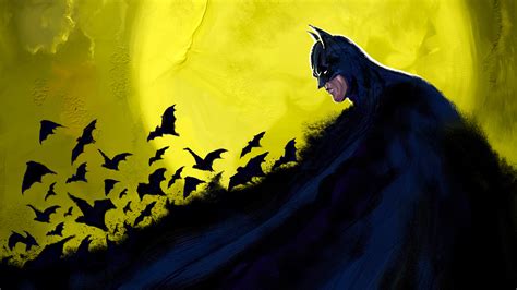 Batman Logo Black And Yellow Wallpaper
