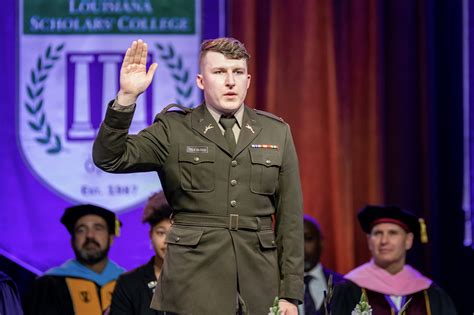 Graduating Cadet Takes U S Army Officer Oath Northwestern State