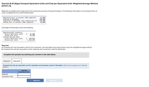 Solved Exercise Algo Compute Equivalent Units And Chegg