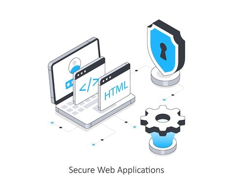 Premium Vector Secure Web Applications Isometric Stock Illustration Eps File Stock Illustration