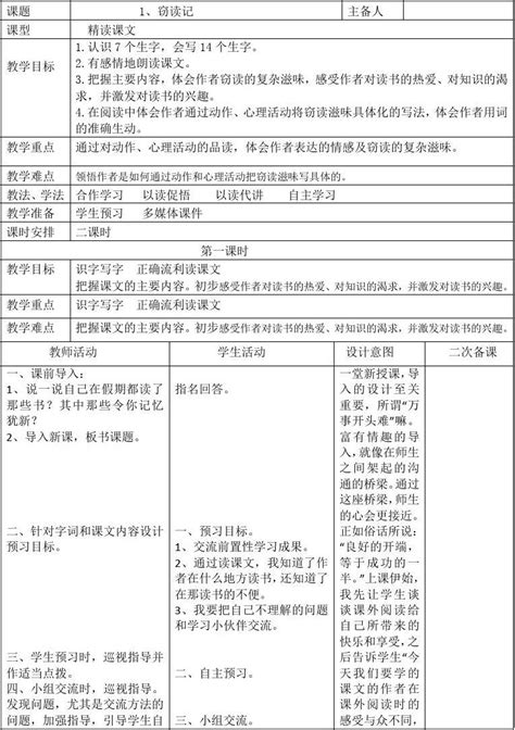 语文五年级上册1 窃读记word文档在线阅读与下载无忧文档
