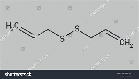 Chemical Structure Of Diallyl Disulfide C6h10s2 Royalty Free Stock