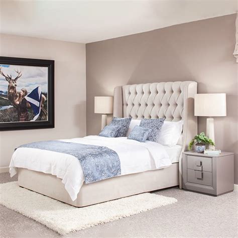 Tufted Winged Headboard Bed Dsh Furniture