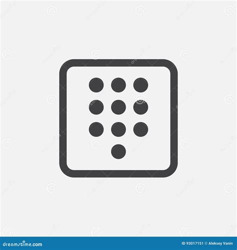 Dialpad Icon Vector Illustration Isolated On White Stock Vector