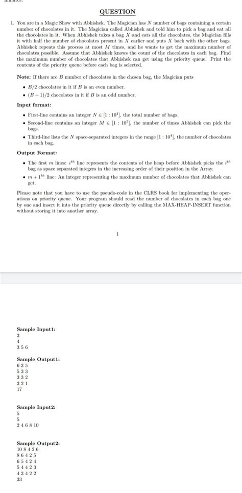 Solved Need Detailed C Language Pseudo Code And Its