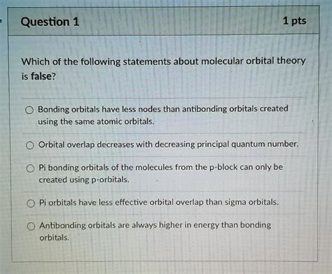 Question 1 Appts Which Of The Following Statements About Molecular