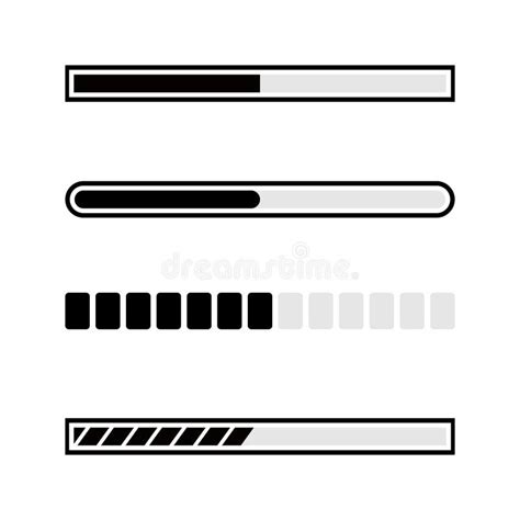 Load Indicator Loading Status Bar Isolated On White Background Stock