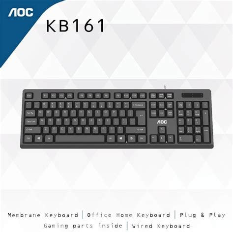 Aoc KB161 Wired Keyboard Shopee Singapore