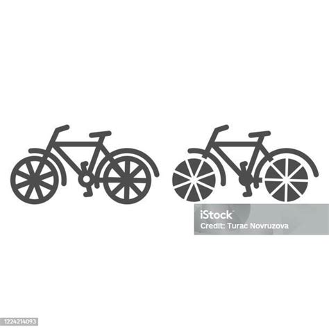 자전거 라인과 솔리드 아이콘 바퀴 전송 기호 흰색 배경에 자전거 벡터 기호 모바일 개념 및 웹 디자인에 대한 윤곽 선 스타일의 페달 아이콘과 복고풍 사이클 벡터 그래픽 10