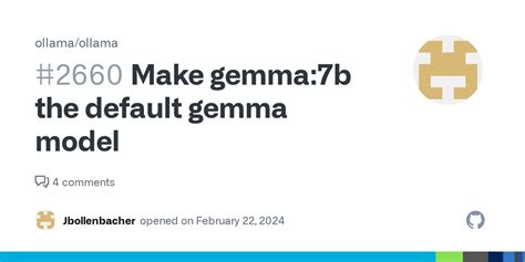 Make Gemma7b The Default Gemma Model · Issue 2660 · Ollamaollama