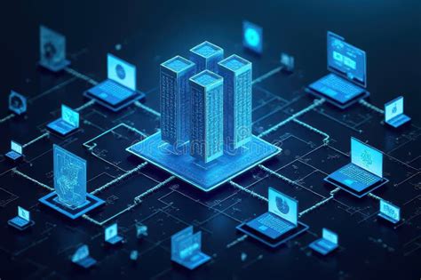 Advanced Network Infrastructure Monitoring Tools Stock Illustration