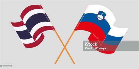 スロベニアとタイの交差し手を振る旗 イラストレーションのベクターアート素材や画像を多数ご用意 イラストレーション コンテスト