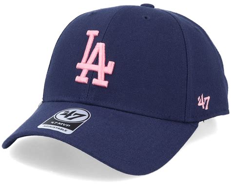 Los Angeles Dodgers Mvp Light Navy Pink Adjustable 47 Brand Caps