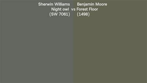 Sherwin Williams Night Owl Sw 7061 Vs Benjamin Moore Forest Floor