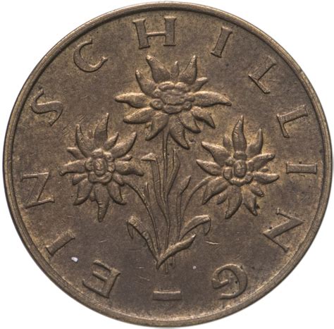 Монета Австрия 1 шиллинг (shilling) 1981 стоимостью 69 руб.