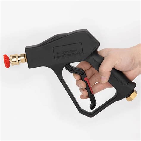 용접 고압 세척기 청소 스프레이 건 조정 가능한 노즐 Karcher 자동 물 분사 bar 티몬