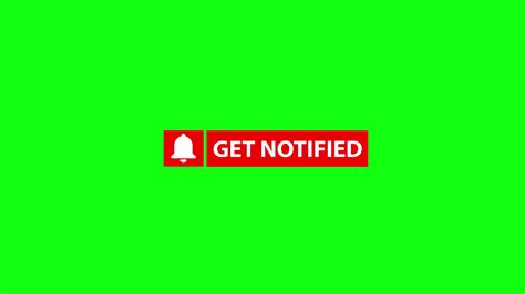 Get Notified Button Icon In Green Screen Get Notified 44587201 Stock Video At Vecteezy