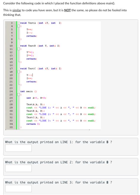 Solved Consider The Following Code In Which I Placed The Chegg